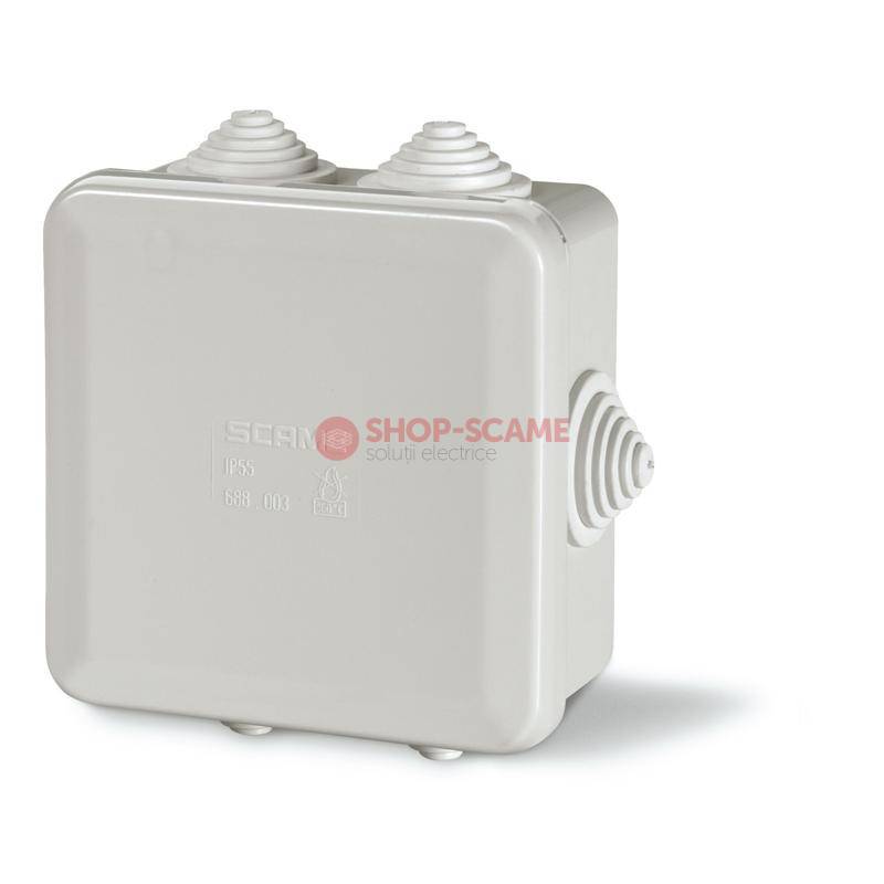 SURF.MOUNT.JUNCTION BOX 80X80 IP55 960° SCAME 688.003